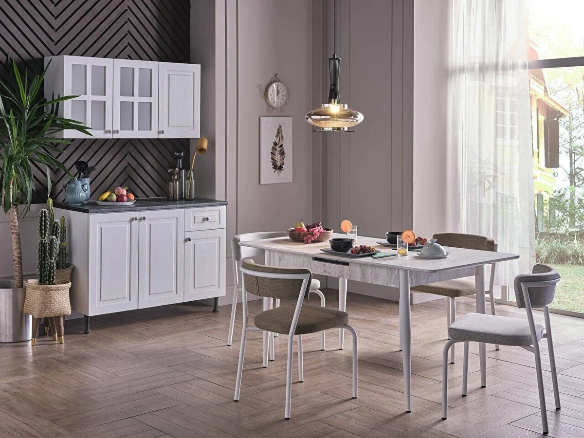 Marco Dining Table & Chair - White – istikbal UK